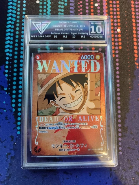 ONE PIECE CARD Game Monkey D Luffy WANTED ST01-012 SR OP-03 Graded 10 £95.00 - PicClick UK