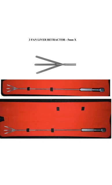 NEW 5MM LAPAROSCOPIC FAN LIVER RETRACTOR Laparoscopy Gallbladder 33cm ...