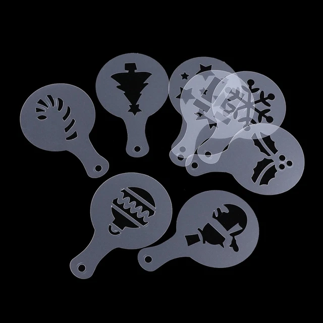32 PCS COFFEE Template Accessories Cake Stencil Stencils for ...