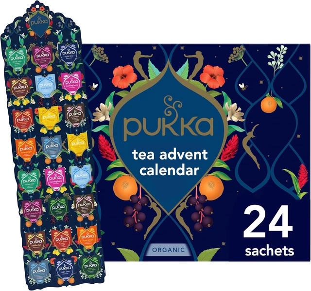 PUKKA ORGANIC TEA Advent Calendar 2025 24 Bags Xmas Gift Men Women £20. ...
