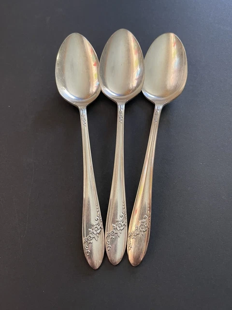 ONEIDA TUDOR PLATE Community Queen Bess II Serving Spoons Lot of 3 ...