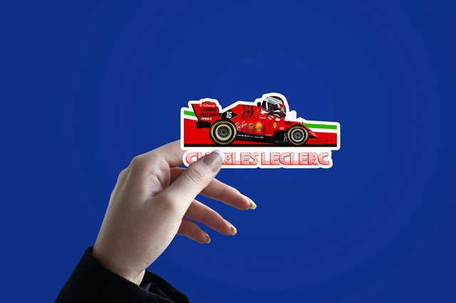 AUTOCOLLANT CHARLES LECLERC Ferrari SF90 2019 F1 Car.toon - Scuderia GP ...