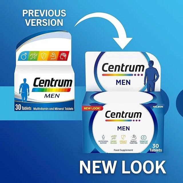 CENTRUM MEN MULTIVITAMIN Tablets for Men, 30 Tablets- £7.45 - PicClick UK