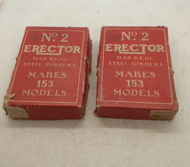 GILBERT ERECTOR SET 1920's Cardboard Parts Boxes for "No. 2 Erector" £ ...