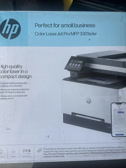 HP COLOR LASERJET Pro MFP 3301sdw Wireless All-in-One Color Laser Printer, Scann $533.01 ...