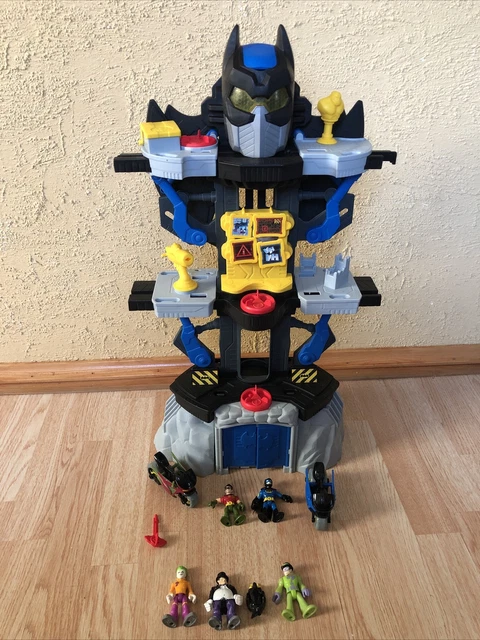 FISHER-PRICE IMAGINEXT TRANSFORMING dc super friends batman batcave ...