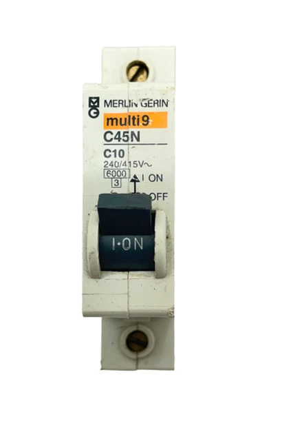 MERLIN GERIN MULTI9 C45N C10 240/415VAC Interruttore circuito MCB EUR ...