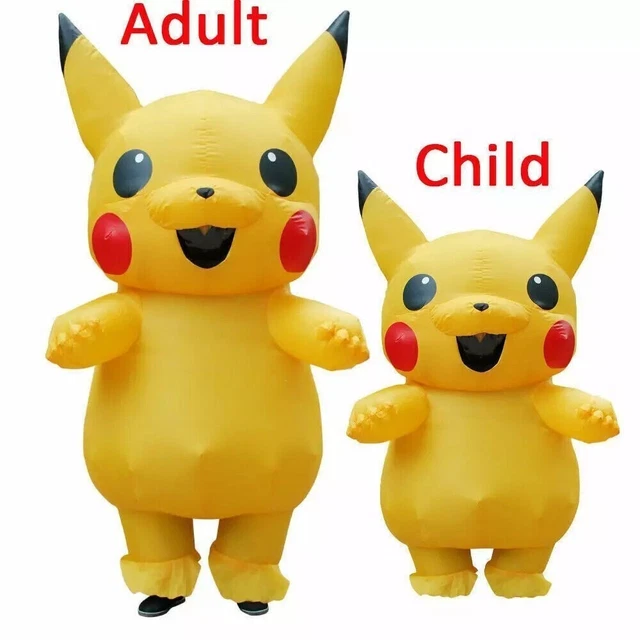 MASCOT PIKACHU INFLATABLE Costume Cosplay Halloween Funny Dress Adult ...
