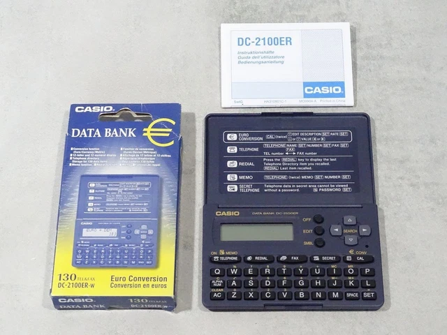 CASIO DATA BANK Taschenrechner DC-2100ER-W 130 TEL&FAX {M192} EUR 17,90 ...