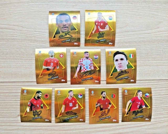 TOPPS UEFA EURO 2024 - 9 x SP - Gold Sticker Signature - EM 24 EUR 13 ...