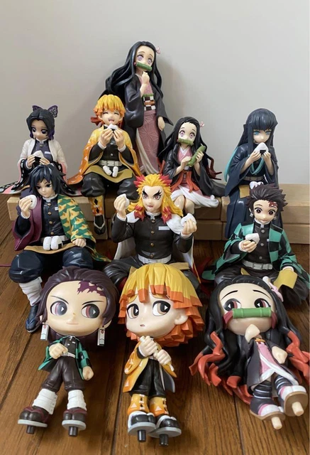 DEMON SLAYER FIGURE Sit Tanjiro Nezuko Zenitsu Tomioka Rengoku Shinobu ...