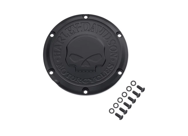HARLEY DAVIDSON WILLIE G Skull Black Derby Cover Sportster XL XR Models ...