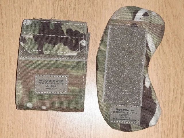 BRITISH ARMY VIRTUS NVG Counter Weight set and nap protection pad mtp £ ...