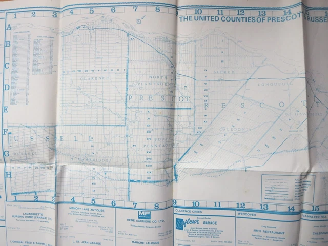 VINTAGE EARLY 1970'S Canada Ontario Prescott/Russell Aeronautical Chart ...