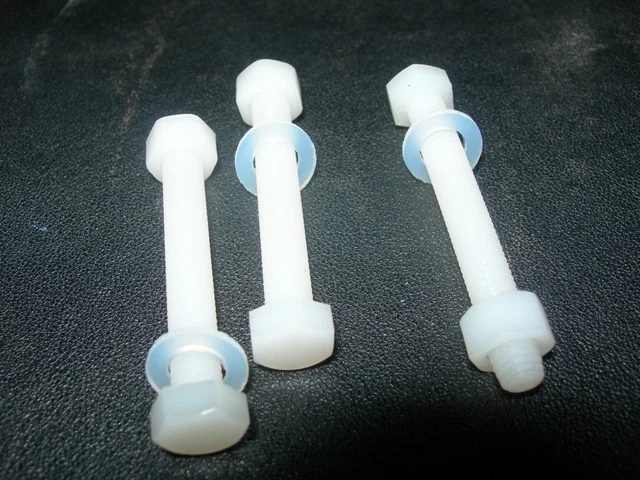 M5 (5MM) NYLON(PLASTIC) HEX HEAD BOLTS + Nuts & Washers $10.07 ...