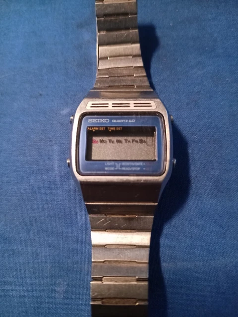 VINTAGE 1970S SEIKO Quartz LC Digital LCD Watch Gold A133-5009G Japan ...