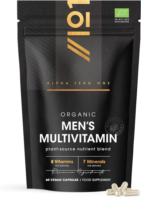 ALPHA01 ORGANIC MEN'S Multivitamins 60 Capsules £17.73 - PicClick UK