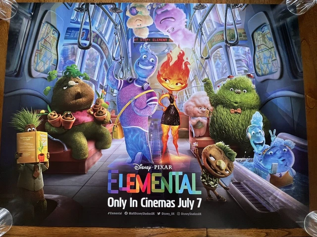 DISNEY PIXAR ELEMENTAL Movie Poster 2023 Premium High Definition Print ...