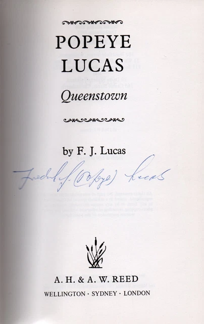 F POPEYE LUCAS SIGNED Queenstown RAF WW2 Bomber Pilot Flying Farming ...