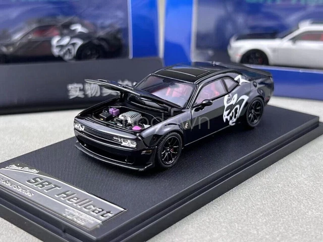 SH 1:64 SCALE For Black SRT Hellcat Muscle Sports Diecast Metal Car ...