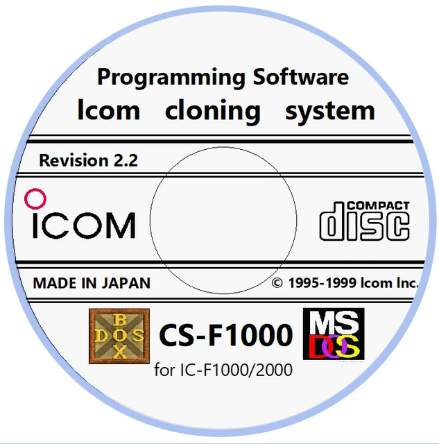 ICOM CS-F1000 REV. 2.2 Programming Software for IC-F1000/F2000 & UT-105 ...