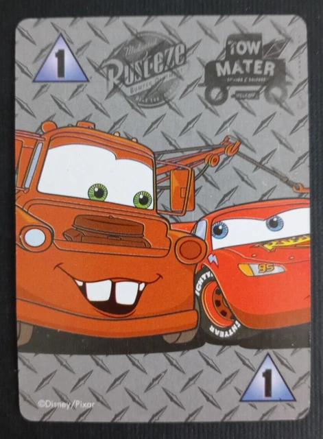 DISNEY/PIXAR CARS CRAZY Eights Card Game Lightning McQueen Tow Meter ...