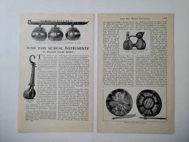 RARE MUSICAL INSTRUMENTS Sursanga Original 1902 Article Outlook ~6x9 ...