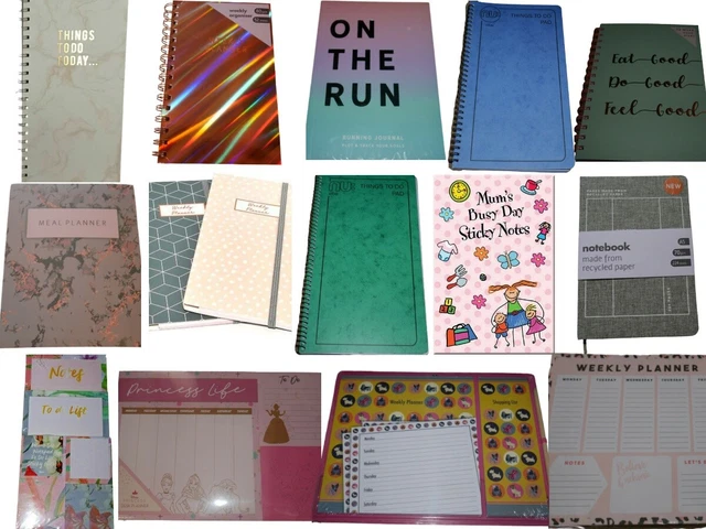 NOTE BOOK ORGANISER Things To Do Today Pad List Journal Mrs Hinch Daily 