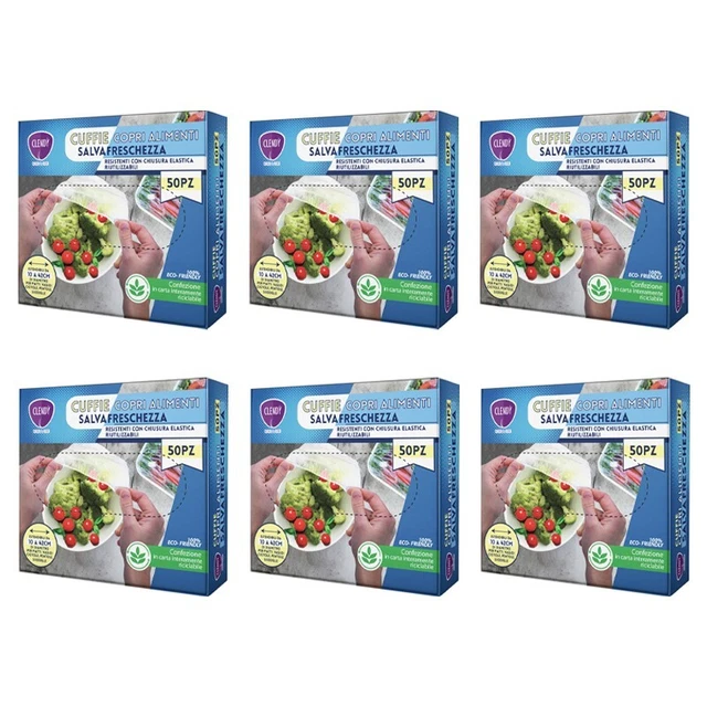 300PZ CUFFIE PER conservare cibi CLENDY copri alimenti salvafreschezza ...
