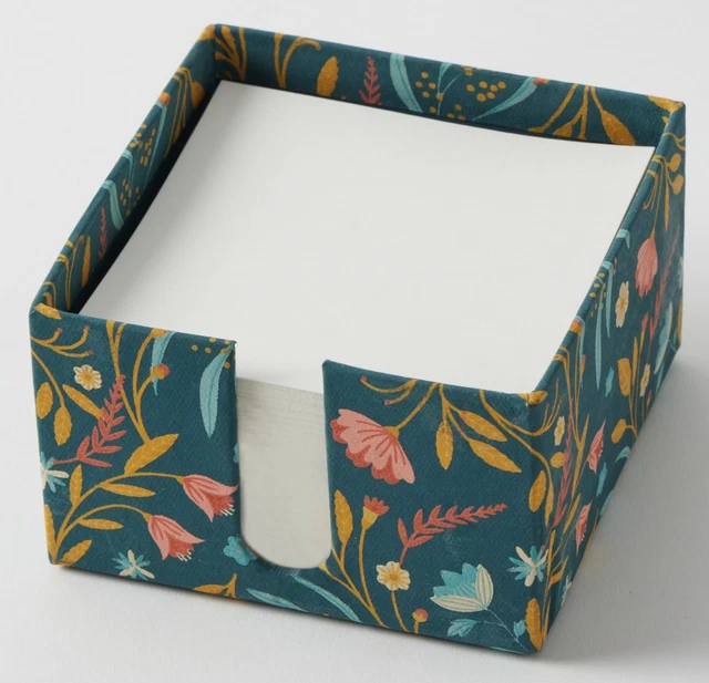 MEMO BLOCK FLORAL white paper notes office kitchen desk stationery ...