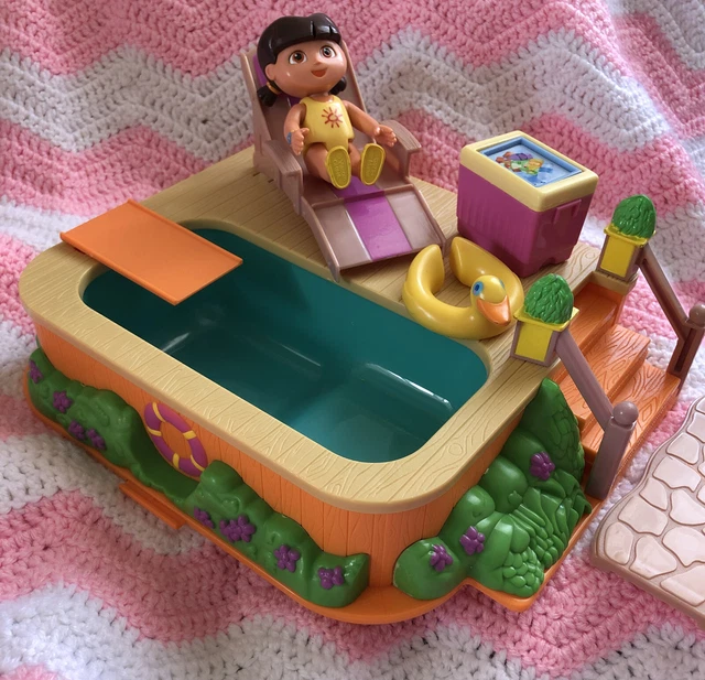 DORA THE EXPLORER Dollhouse Add-On TALKING Swimming Pool with Dora ...