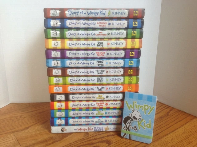 LOT 14 DIARY OF A WIMPY KID Books & Bonus Complete HB 1-13 & Movie ...
