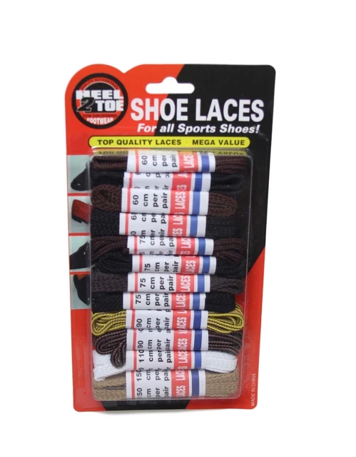 TOP QUALITY ASSORTED Colour Shoe Laces Fits All Shoes Various Lengths ...