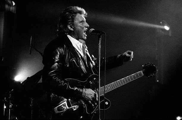FRENCH SINGER AND actor Johnny Hallyday performs 1994 Old Music Photo 8 ...