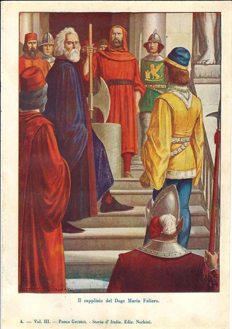 STAMPA ANTICA VENEZIA Il DOGE MARIN FALIER al supplizio 1931 Old ...