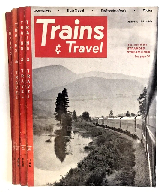 VINTAGE JOB LOT Train & Travel Magazines USA American Issues 1953 x6 £ ...