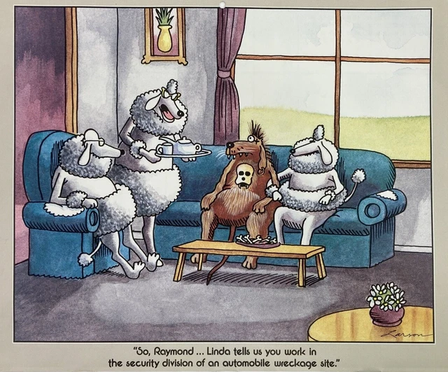 THE FAR SIDE Gallery Gary Larson From Calendar Frame Suitable Junk Yard ...