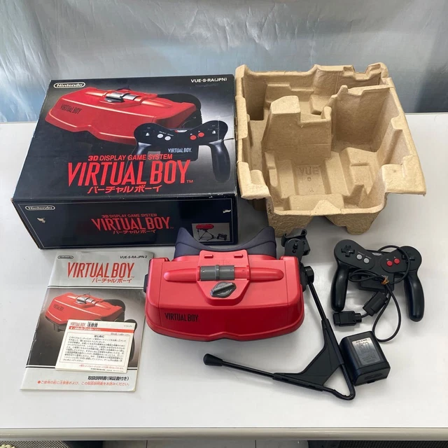 NINTENDO VIRTUAL BOY Console Sistema Vintage Gioco Retrò Con Box Set ...
