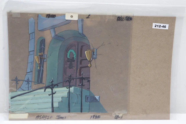 ORIGINAL HAND PAINTED Animation Production Cel & Painted Background ...