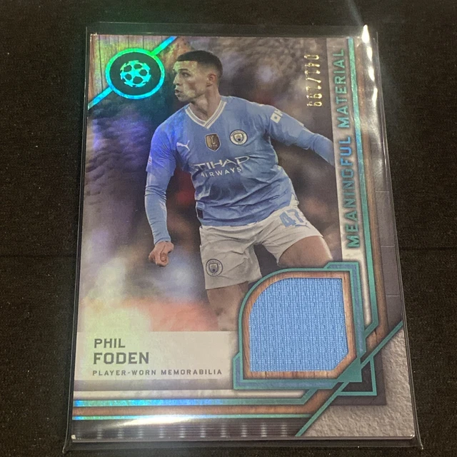 2023-24 TOPPS MUSEUM Collection UEFA Soccer Phil Foden /199 matériel ...