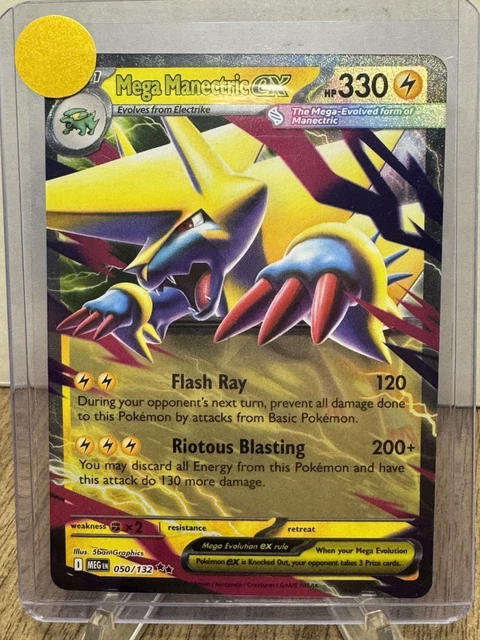 POKÉMON TCG MEGA Evolution Mega Manectric Ex #050/132 Double Rare Holo ...
