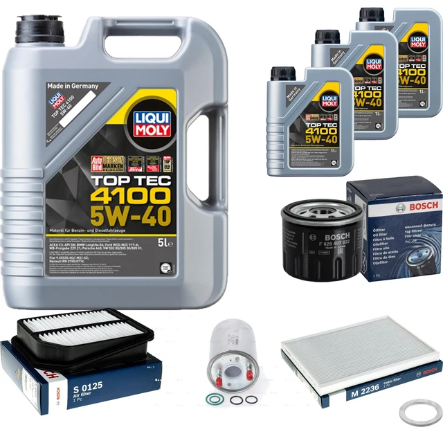 BOSCH INSPECTION SET 8L Huile Liqui Moly Top Tec 4100 5W-40 pour , Suzuki Grand EUR 180,74 ...