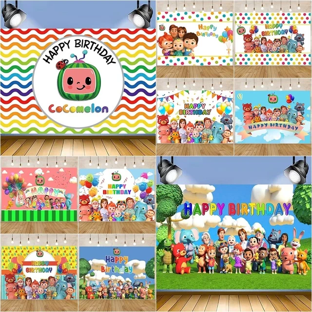 3D COCOMELON JJ Cartoon Photography Backdrop Party Background Birthday ...