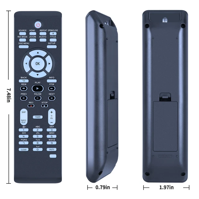 DVD REMOTE CONTROL For Philips Recorder DVDR3475 DVDR3475/37 DVDR3475 ...