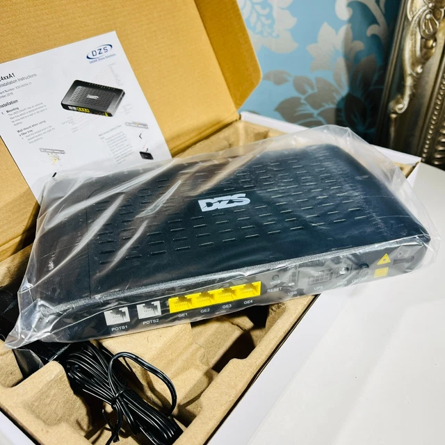 DZS WIFI GATEWAY ZNID-GPON-2428A1 WiFI Optical Network Terminal ONT 4 ...