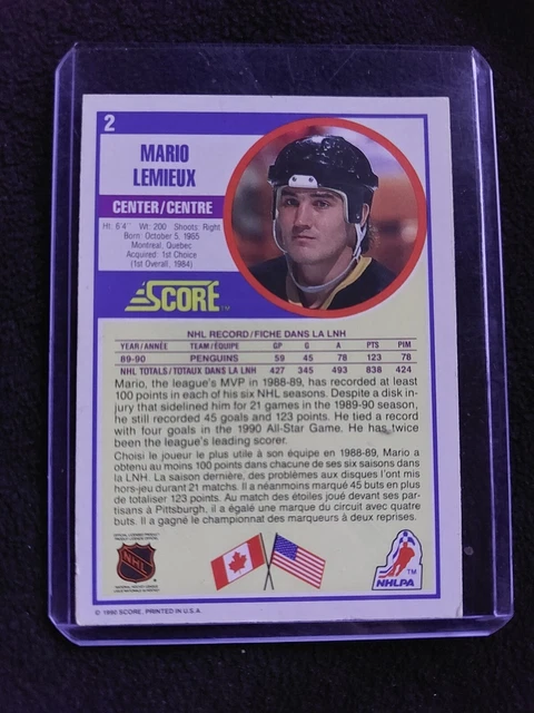 1990 SCORE HOTTEST Players & Rising Stars Mario Lemieux #34 Nm/Mint $8. ...