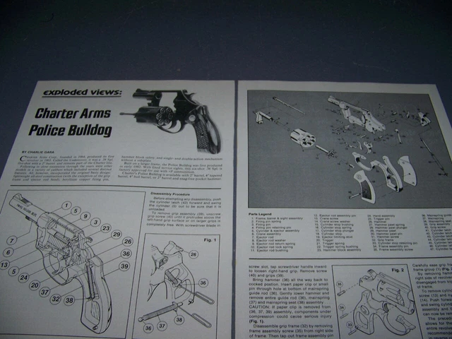 CHARTER ARMS POLICE .38 Spl. 5-Shot Revolver...details/Exploded View ...