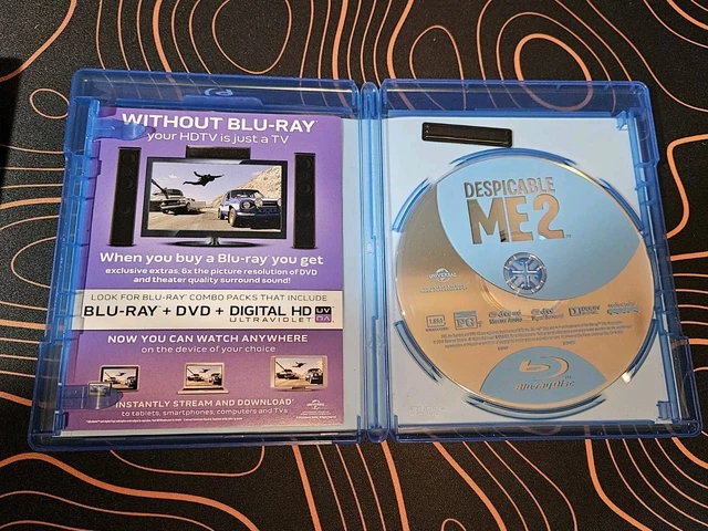 DESPICABLE ME 2 BluRay/DVD With Case Illumination Studios | Used Tested ...