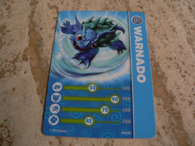 SKYLANDERS SPYROS ADVENTURE --WARNADO-- Carte de collectionneur ...