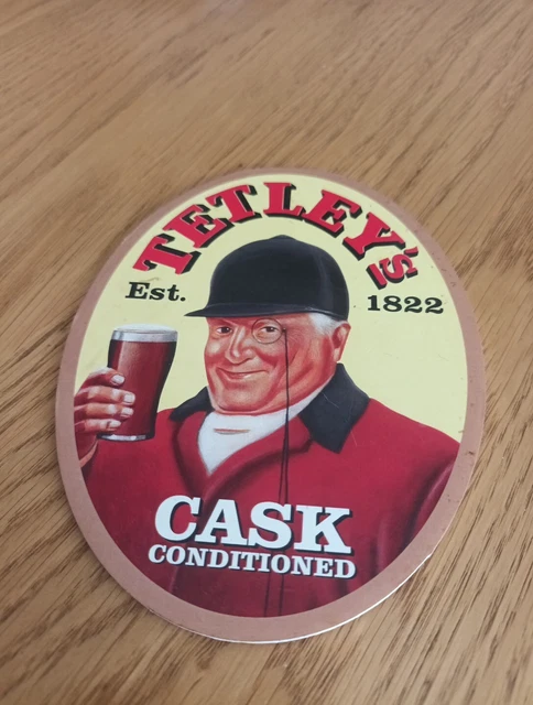 TETLEYS CASK PUB Pump Clip Read Description Man Cave, Home Bar Ale ...